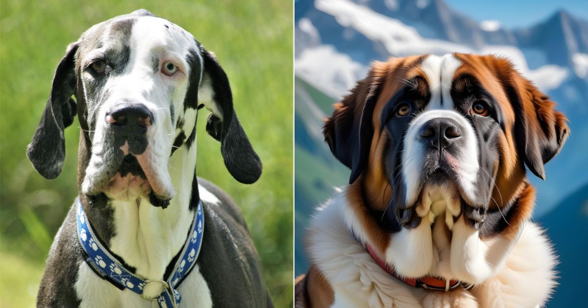 10 Factors That Set Great Danes And Saint Bernards Apart - Dog Breed Pro